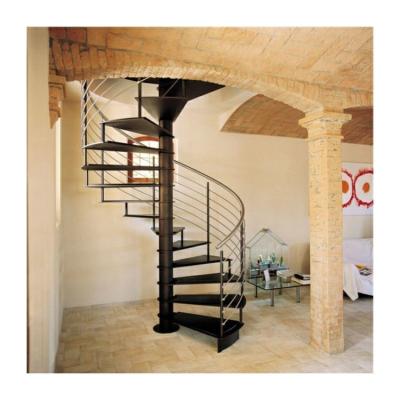 China Wrought iron stair supplier outdoor steel stairs metal outdoor spiral staircase for sale