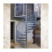 China Folding metal stairs cast iron stair interior steel glass spiral staircase for sale