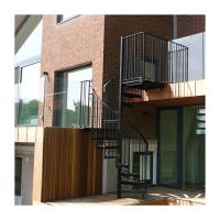 China Used wrought iron railngs prefab outdoor steel stairs metal used spiral staircase for sale