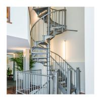 China Excellent quality metal stairs steel baluster factory making iron spiral staircase for sale