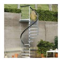 China Exterior metal stair galvanized steel cast iron spiral staircase stair parts for sale