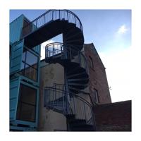 China Metal deck stairs stainless steel railings price cast iron spiral staircase for sale