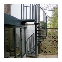 China Metal stair step stainless steel spirail stair outdoor cast iron spiral staircase for sale