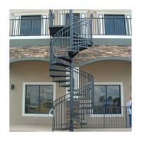 China Metal stair step stainless steel spirail stair outdoor cast iron spiral staircase for sale