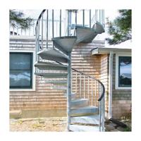 China Metal railing outdoor stairs cast steel flower Spiral Staircase Iron for sale