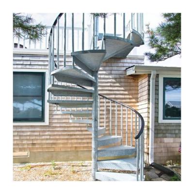 China Metal railing outdoor stairs cast steel flower Spiral Staircase Iron for sale