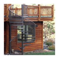 China Metal stair parts stair railing steel handrail wrought iron spiral staircase prices for sale