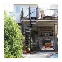 China Metal handrail stairs stainless steel railing systems cast iron spiral staircase indoor for sale