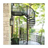 China Metal stair railing stainless steel floor grating decorative iron spiral staircase for sale