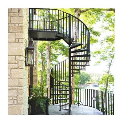 China Metal stair railing stainless steel floor grating decorative iron spiral staircase for sale