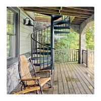 China Metal stair railing cast iron pressure cooker large steel spiral staircase for sale