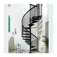 China Metal arc stairs mild steel stair stringer vintage iron spiral staircase for sale