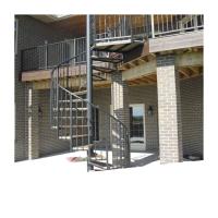 China Metal arc stairs mild steel stair stringer vintage iron spiral staircase for sale