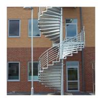 China Metal railing mild steel stairs cheap iron spiral staircase for sale