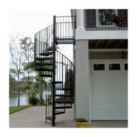 China Metal stairs manufacturers galvanized steel stairs grill cast iron rod spiral staircase for sale