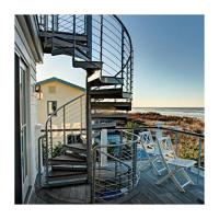 China Used metal stair wrought iron sole stringer support stainless steel spiral staircase for sale