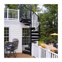 China Metal stair grills wrought iron railing staicase use stainless steel spiral staircase for sale