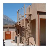 China Interior metal stair handrail wrought iron components steel measures spiral staircase for sale