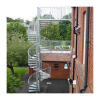 China Interior metal stair handrail wrought iron components steel measures spiral staircase for sale