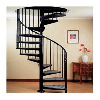 China Wrought iron candle holders stainless steel stairs raiing metal small spiral staircase for sale