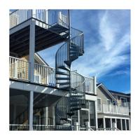 China Decorative metal handrails decorative steel grill design decorative cast iron spiral staircase for sale