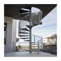 China Decorative metal handrails decorative steel grill design decorative cast iron spiral staircase for sale
