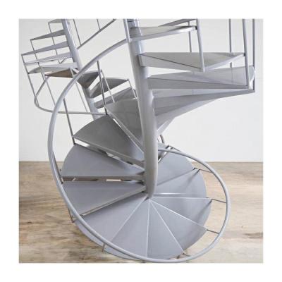 China Portable metal stairs models iron stairs steel glass spiral staircase prices for sale
