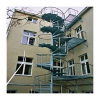 China Small metal outdoor stairs stainless steel railing arc stair cheap price iron spiral staircase for sale