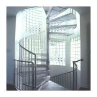 China Steel grid rod iron staircase prefabricated metal spiral stair for sale