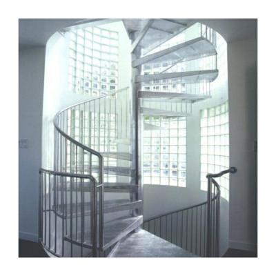 China Steel grid rod iron staircase prefabricated metal spiral stair for sale