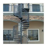 China Metal collapsible stairs carbon steel stairs cast iron small spiral staircase for sale