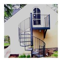 China Stair metal used steel grating stairs wrought iron spiral staircase designs for sale