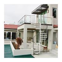 China Stair metal used steel grating stairs wrought iron spiral staircase designs for sale