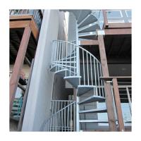 China Exterior metal stairs steel handrail bracket iron spiral staircase models for sale