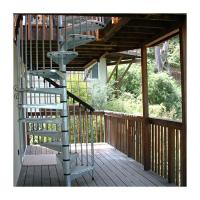 China Exterior metal stairs steel handrail bracket iron spiral staircase models for sale