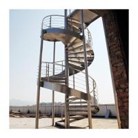China Wrought iron garden bridges stainless steel stair handrail modern metal spiral staircase for sale