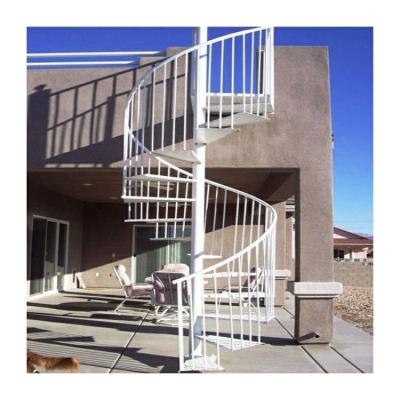 China Decorative metal columns carbon steel stair iron outside spiral staircase prices for sale