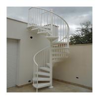 China Decorative metal columns carbon steel stair iron outside spiral staircase prices for sale