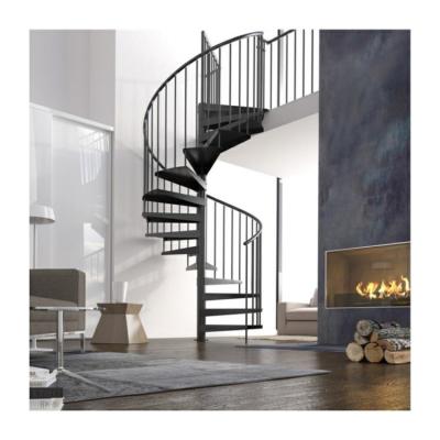 China Iron prefabricated outdoor stairs modern steel circle stairs outdoor metal spiral staircase prices for sale
