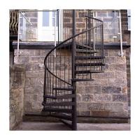 China Stainless steel glass railing post iron staircase design galvanized metal spiral stairs for sale