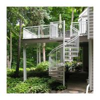 China Metal tread stainless steel stair design iron spiral staircase for sale