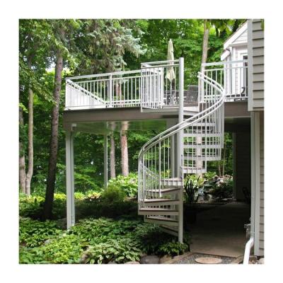 China Metal tread stainless steel stair design iron spiral staircase for sale