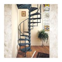 China Metal tread stainless steel stair design iron spiral staircase for sale