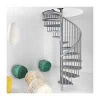 China Metal tread stainless steel stair design iron spiral staircase for sale