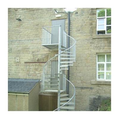 China Metal safety loop pin wrought iron rosette stair handrail steel spiral staircase for sale