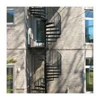 China Metal safety loop pin wrought iron rosette stair handrail steel spiral staircase for sale