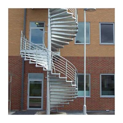 China Wrought iron columns cabon steel stairs collapsible metal rod spiral staircase for sale
