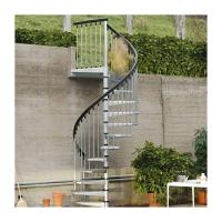 China Used metal stairs handrail wrought iron stairs mild steel spiral staircase for sale
