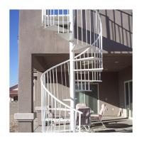 China Used metal stairs handrail wrought iron stairs mild steel spiral staircase for sale
