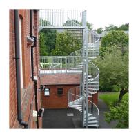 China Build metal stairs bannister steel handrail spiral staircase iron price for sale